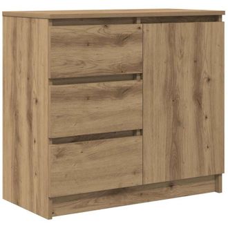 vidaXL Sideboard mit Schublade Artisan-Eiche 71x35x65 cm Holzwerkstoff Vidaxl