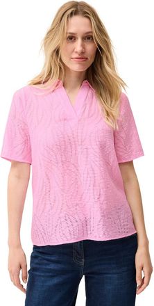 Cecil Damen B345828 Blusenshirt mit Struktur, Cherry Blossom Pink, XXL