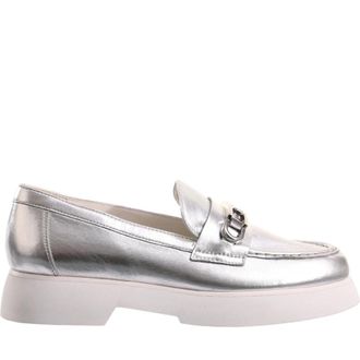 H&ouml;gl Silberne Loafers f&uuml;r Frauen - - Shoes - Damen - Grau - 38 EU