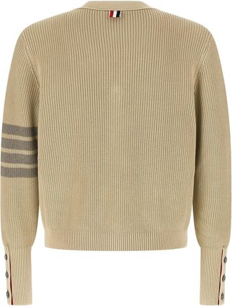 Thom Browne Garment-Dyed Cotton Cardigan - Cream