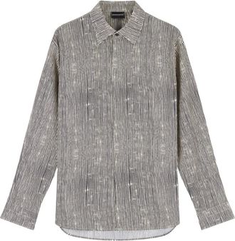 Emporio Armani Homme, Chemises, Multicolore, Taille: S Chemise Imprim&eacute;e Int&eacute;grale