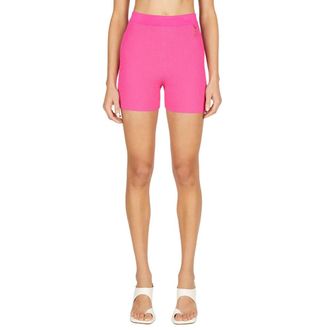 Jacquemus Gerippte Strickshorts - - Shorts - Damen - Rosa - XS