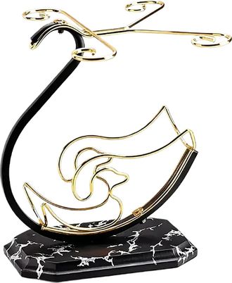 Generic Tisch-Weinregal, Flaschenhalter aus Metall, Robust und Langlebig, Platzsparend, Geeignet f&uuml;r Partys, Feiern und Abendessen(Black)