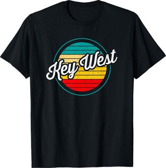 BDAZ Key West Florida Retro Sonnenuntergang Vintage Beach T-Shirt