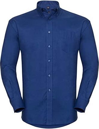 noTrash2003 Chemise business Oxford à manches longues pour homme avec col boutonné Easy Care facile dentretien, empiècement dorsal S à 6XL, bleu roi, XL