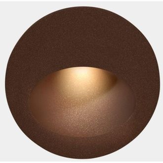Leds - C4 Leds C4 Bat Ronde Ovale Extérieure Applique Encastrée led Ronde Marron IP65 2.2W 2700K