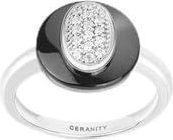 Ceranity Bague motif - Argent 925 - Oxyde de Zirconium - T50 - 1-12/0095-N