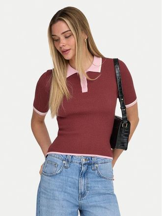 Only Poloshirt Meddi 15363165 Dunkelrot Slim Fit