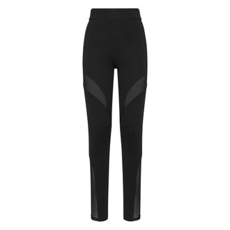 Philipp Plein Femme, Pantalons, Noir, Taille: 40 FR Leggings Biker