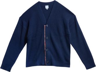 Paul Smith Homme, Pulls, Bleu, Taille: XL Cardigan Costine Misto Merino