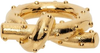 Acne Studios Armb&auml;nder - Axelia Knot Ring - Gr. L - in Gold - f&uuml;r Damen