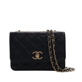 Chanel Portefeuille sur cha&icirc;ne Pre-owned - Femme - Pre-owned - Noir - Taille: ONE Size