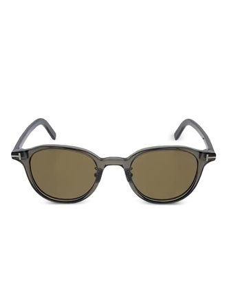 Tom Ford Eyewear lunettes de soleil &agrave; monture ronde - Gris