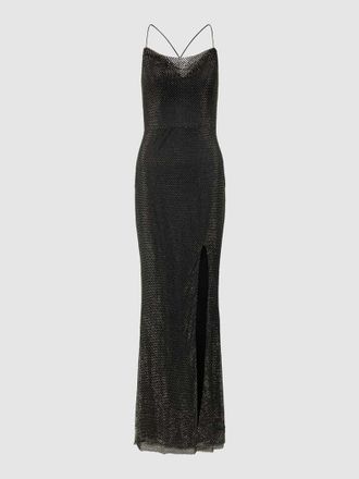 Luxuar Abendkleid aus Netzstoff mit Glitzer