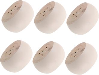 TOPBATHY 6 Stück couchfüsse couchtisch TV - Sofa erhöhung senioren Schreibtisch füße Holzschrankfüße hölzerne Couchbeine White