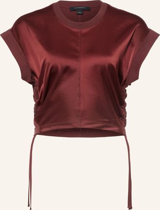 AllSaints Allsaints T-Shirt Mira Im Materialmix rot