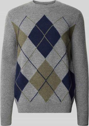 Christian Berg Regular Fit Strickpullover mit Karomuster
