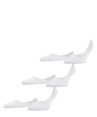 Falke Herren F&uuml;&szlig;linge Invisible Step Medium Cut Multipack M In Baumwolle unsichtbar einfarbig 3 Paar, Wei&szlig; White 2000, 43-44