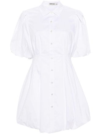SIMKHAI Kurzes Cleo Hemdkleid - Wei&szlig;