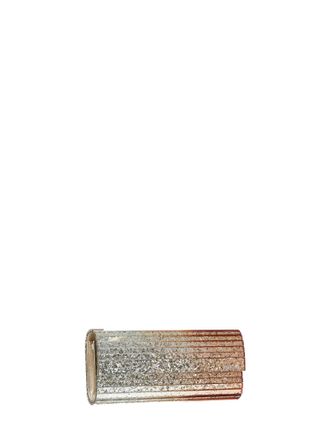 Jimmy Choo London Womens Clutch Sweetie Silver Acrylic Fabric Handbags Hand Bags