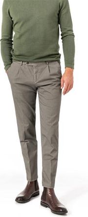 Bugatti Herren Bundfaltenhose grau Baumwolle