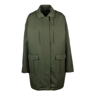 Patrizia Pepe Femme, Manteaux, Vert, Taille: 42 FR Giaccone