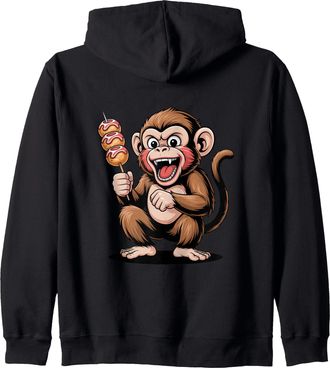 Shinkai Verspielter AFFE mit takoyaki japanischer Streetwear Kapuzenjacke