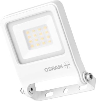 Osram ENDURA FLOOD PC 10W LED-Fluter, 3000K warmwei&szlig;, 1000 Lumen, IP65 wei&szlig;es Flutlicht, recyceltes Material, 180&deg; Montageb&uuml;gel, Wei&szlig;