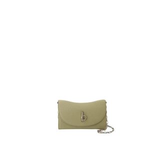 Burberry Umh&auml;ngetasche aus Leder mit Ketten-Detail - - Bags - Damen - Beige - ONE SIZE