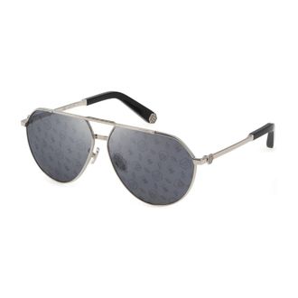 Philipp Plein Sonnenbrille mit verspiegelten Gl&auml;sern - - Accessories - Herren - Grau - ONE SIZE