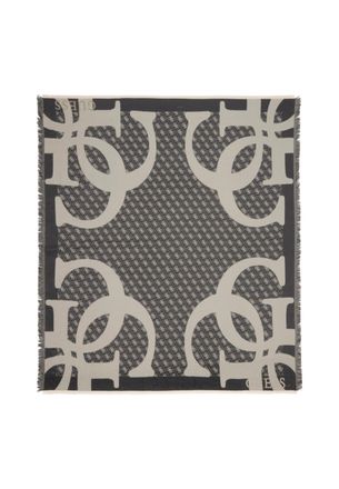 Guess Schal Jacquard Kefiah Scarf 135X135 Black grau