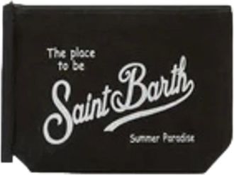 MC2 Saint Barth Femme, Sacs, Noir, Taille: ONE Size Aline Linen Clutch