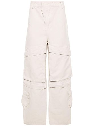 Entire studios pantalon en coton &agrave; poches cargo - Tons neutres