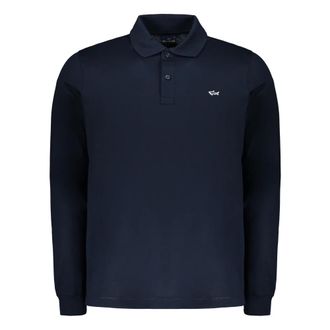 Paul & Shark Lang&auml;rmliges Baumwoll-Poloshirt - - Tops - Herren - Blau - L