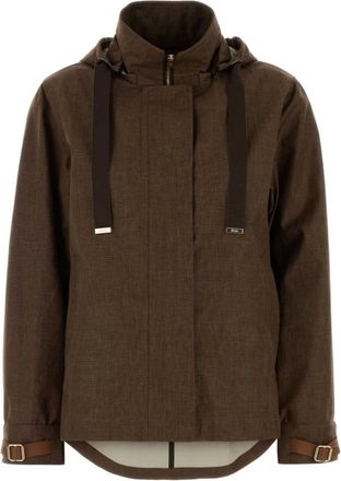 Herno Femme, Vestes, Brun, Taille: 36 FR Veste &agrave; capuche