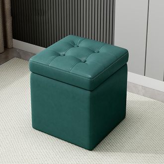 Generic 2er-Set Würfel-Aufbewahrungsbänke Mit 20 L Fassungsvermögen, Gepolsterter Hocker Mit Massivholzrahmen for Den Eingangsbereich Oder Das Wohnzimmer(Set 