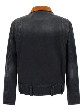 Marni Canvas with Suede Collar Jacket - Charcoal