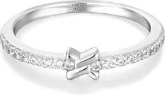 Ania Haie Bague pour Femme Dusk Divas Cross en Argent Sterling 925 sertie de 18 zircons, Taille EUR 52, avec Emballage Cadeau