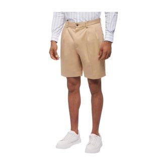 Brooks Brothers Stretch Short Pleat Front - - Shorts - Herren - Beige - W30