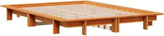 vidaXL Cadre de lit sans matelas cire marron 150x200cm bois pin massif vidaXL