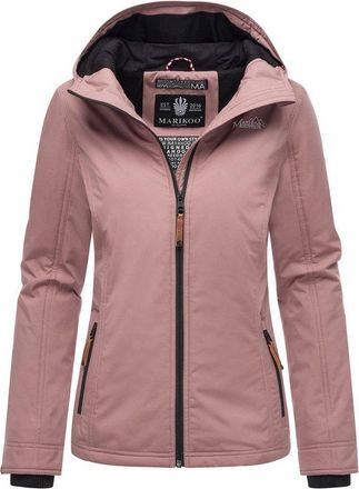 Marikoo Outdoorjacke Brombeere sportliche Übergangsjacke mit Kapuze