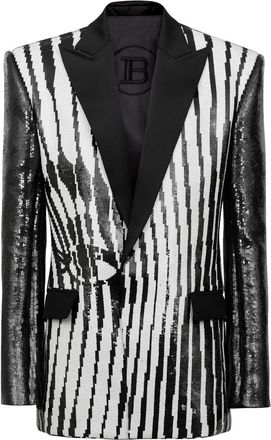 Balmain Sakko mit Augenstickerei - Schwarz