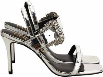 Versace Jeans Couture Femme, Chaussures, Gris, Taille: 40 EU Sandales &agrave; talons hauts
