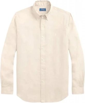 Ralph Lauren Homme, Chemises, Beige, Taille: XL Chemise brod&eacute;e dun poney