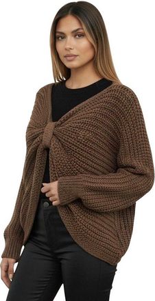 Worldclassca Cardigan WORLDCLASSCA Damen Cardigan Strickjacke mit Schleife 2 Styles in 1 Neue Kollektion - Stilvolle und gem&uuml;tliche Strickmode f&uuml;r Damen