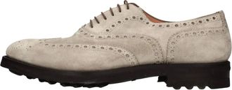 Santoni Homme, Chaussures, Beige, Taille: 42 1/2 EU Chaussures &agrave; lacets en daim