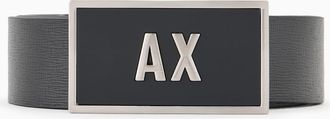 A|X Armani Exchange G&uuml;rtel Geschenk Set Herren Doppelschnalle Schwarz, Schwarz, 130 cm