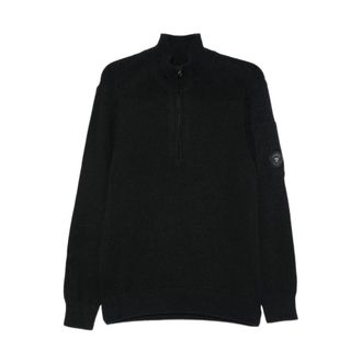 C.P. Company C.p. Company - Pull &agrave; col roul&eacute; zipp&eacute; - Homme - Pulls - Noir - Taille: 2XL