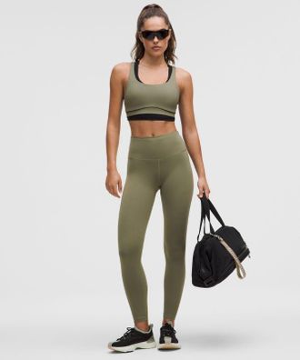 lululemon Wunder Train Leggings mit hohem Bund für Frauen - 64 cm - Größe 16 in Bay Leaf