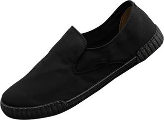 Generic Chaussures de course classiques &agrave; enfiler pour homme - En toile - Douces et confortables - Chaussures de sport plates - Sans mains - Respirantes et co